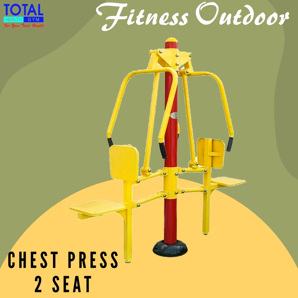 Jual ALAT GYM OUTDOOR TIPE CHEST PRESS 2 SEAT BISA COD DAN RAKIT ...