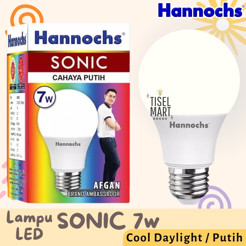 Jual Lampu LED SONIC 7W Hannochs 7 Watt Cahaya Putih 6500K CDL | Shopee ...