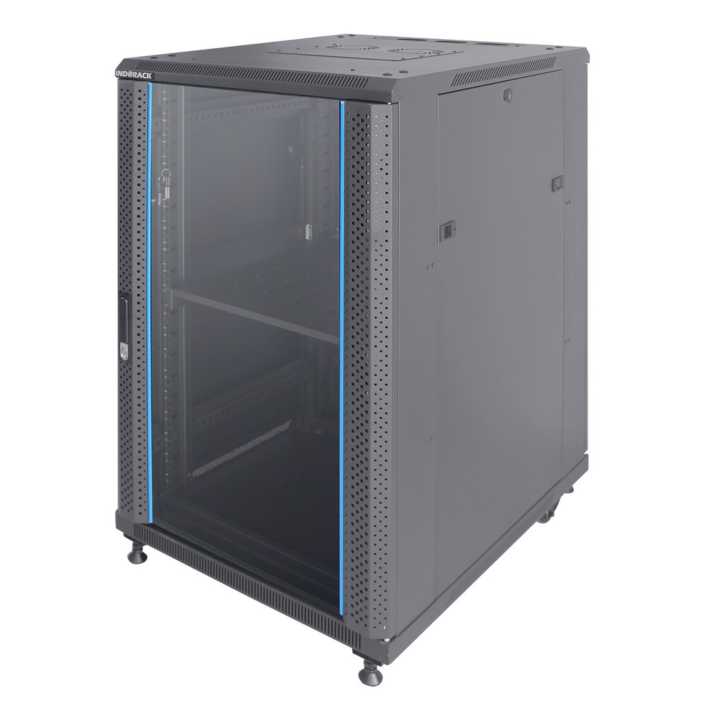 Jual INDORACK IR8020G CLOSE RACK 20U DEPTH 800MM GLASS DOOR - RACK ...