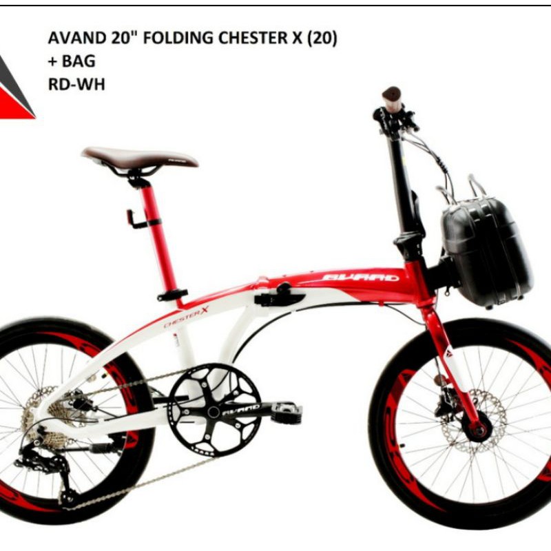 Jual Sepeda Lipat Merah Putih Folding Bike Avand Chester X 10 | Shopee ...