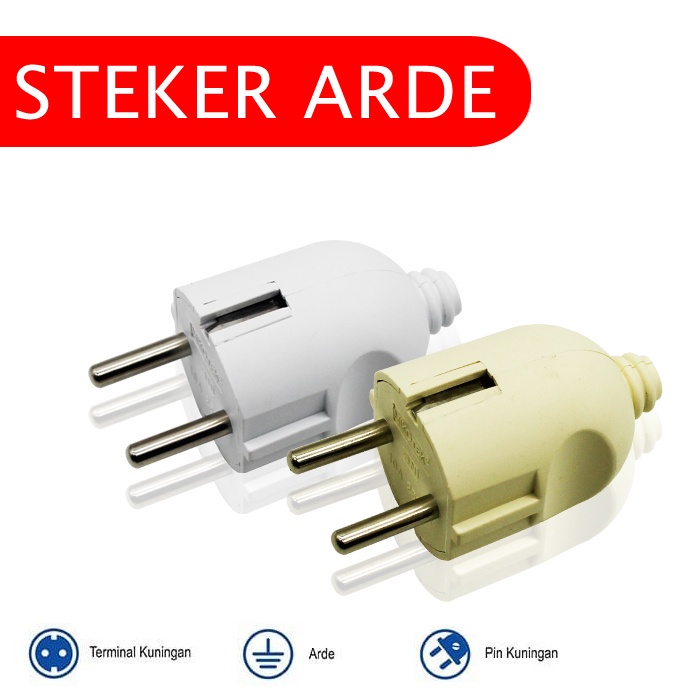 Jual Steker Arde Colokan Listrik Arde Bulat | Shopee Indonesia