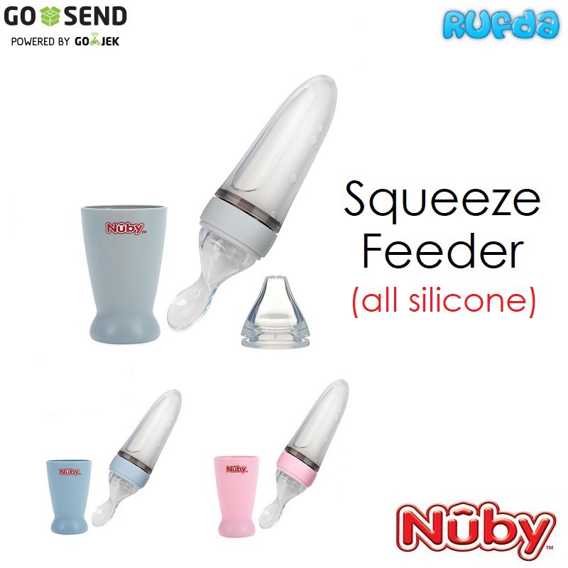 Jual Nuby Squeeze Feeder All Silicone, Botol Sendok Mpasi | Shopee Indonesia