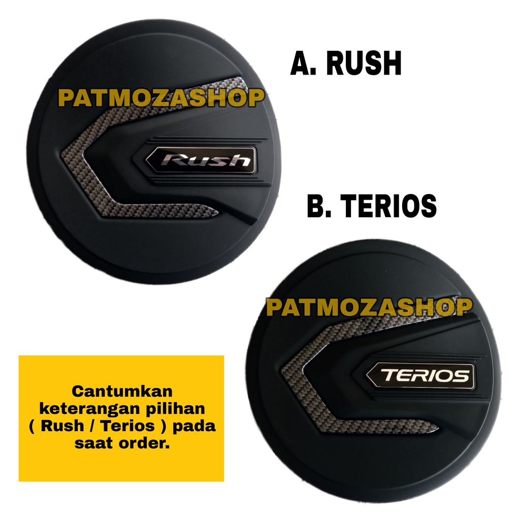 Jual TANK COVER ALL NEW RUSH. ALL NEW TERIOS HITAM DOFF LIST CARBON ...