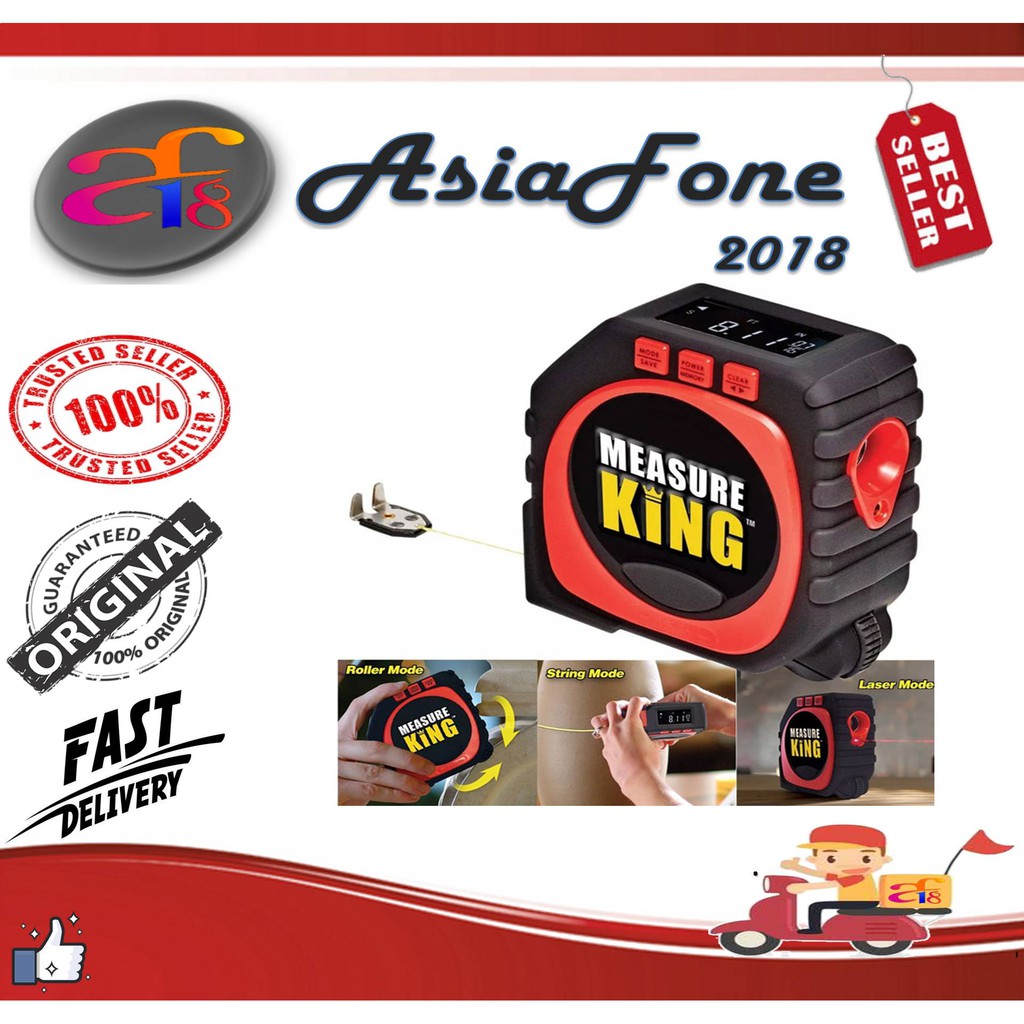 Jual Measure King Meteran Digital 3 in 1 Roller Cord Sonic Mode 20M ...