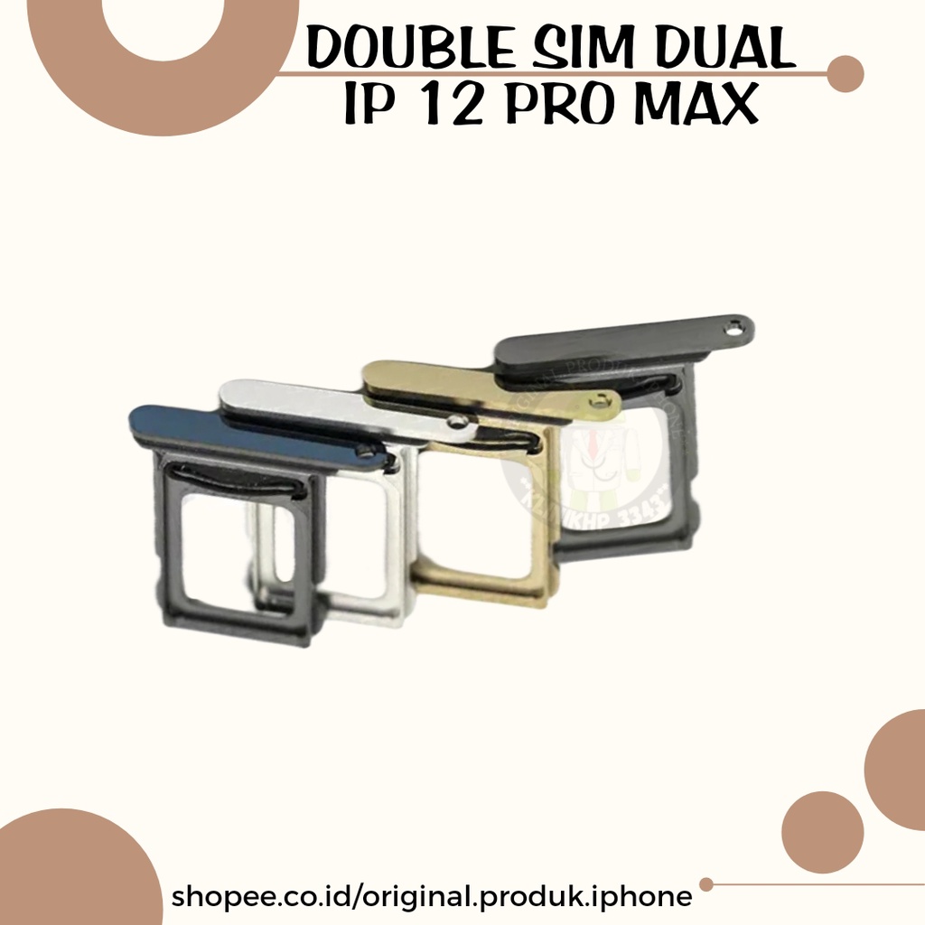 Jual DOUBLE SIM TRAY 2 KARTU 12 PRO MAX DUAL | Shopee Indonesia