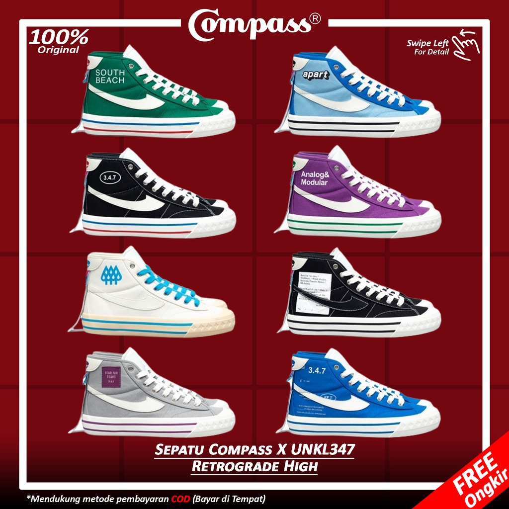 Jual [ORIGINAL] Sepatu Compass x UNKL347 / Retrograde High (LIMITED ...