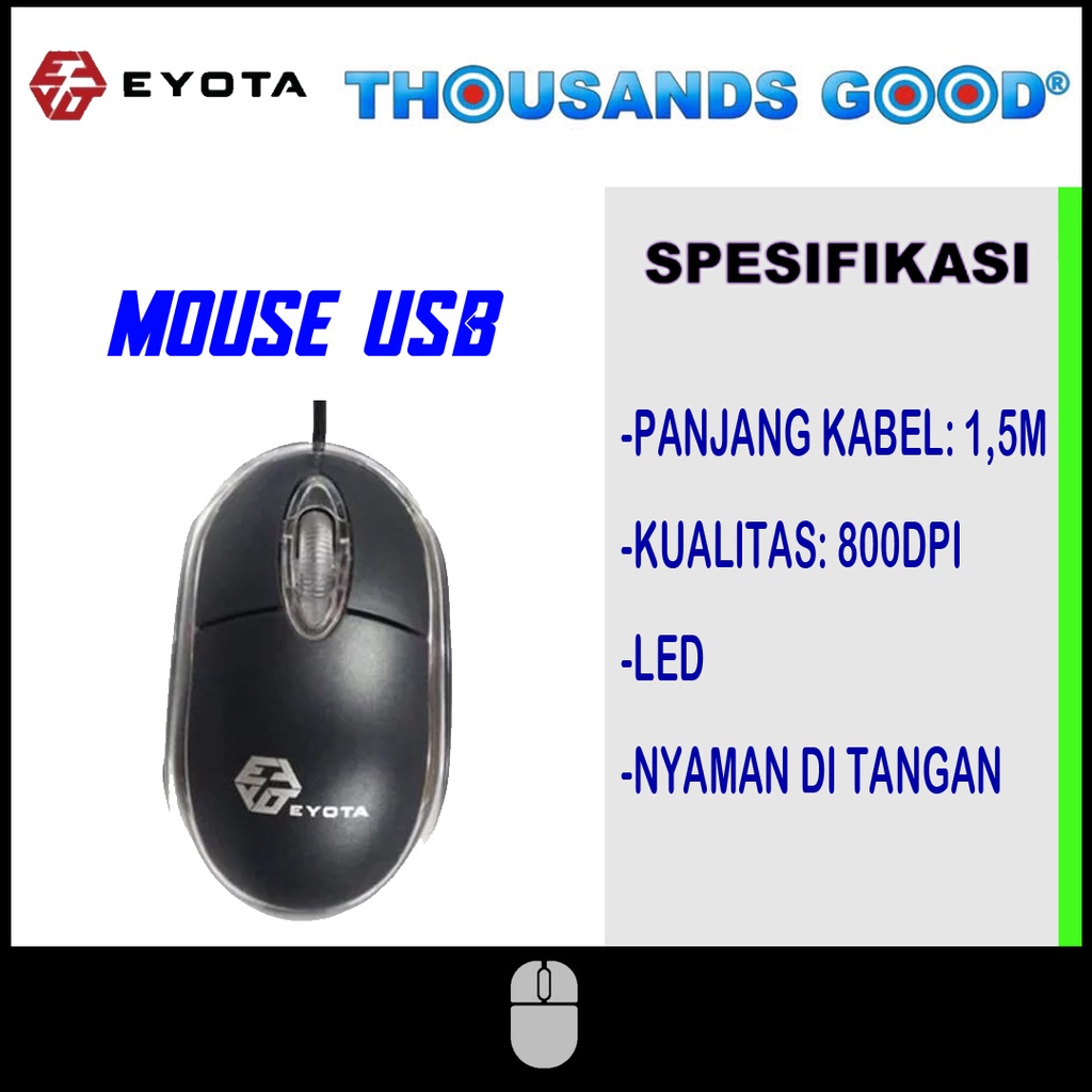 Jual MOUSE USB EYOTA MURAH MOUSE USB KOMPUTER | Shopee Indonesia