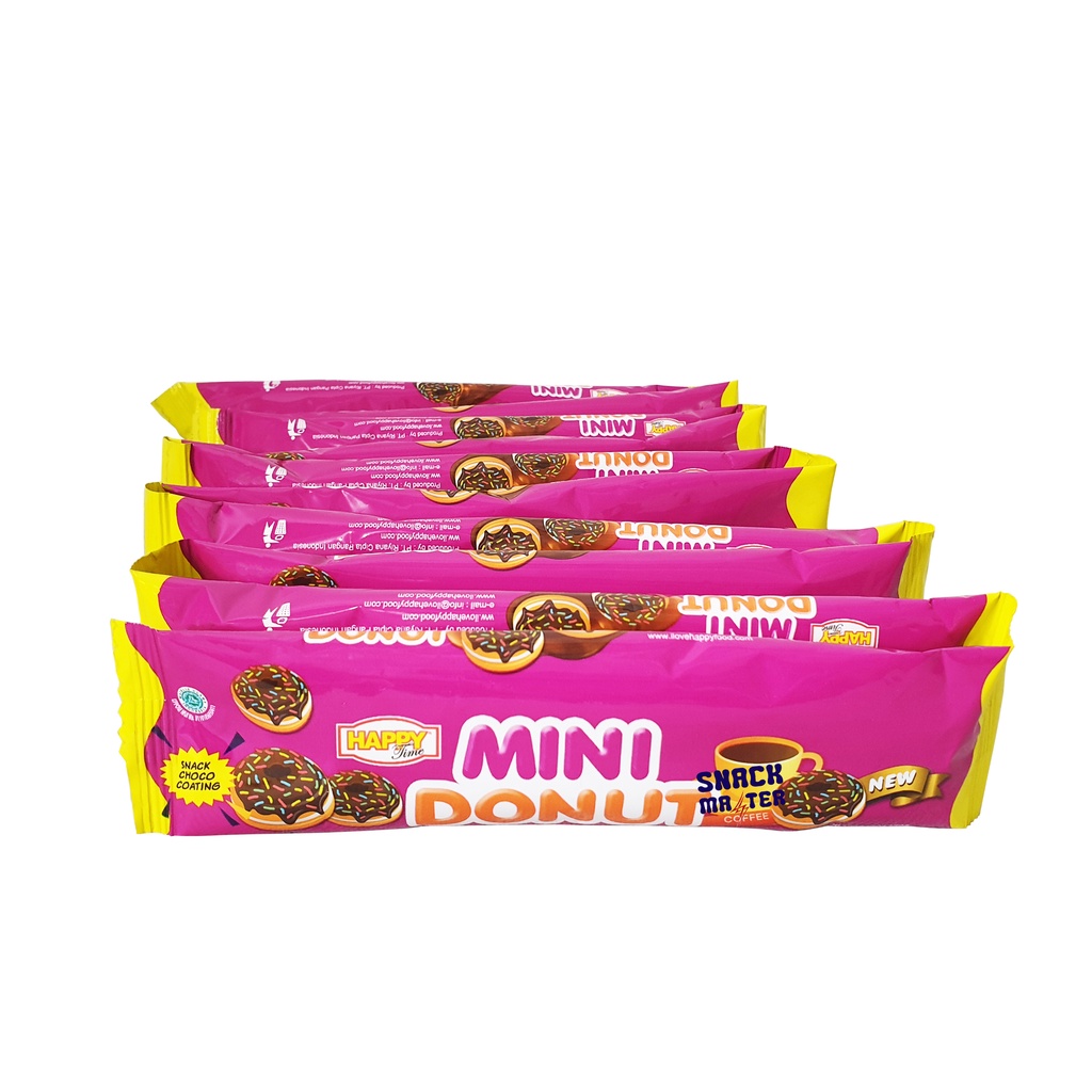 Jual Happy Time Mini Donuts - Netto 10 bks x 10 gr | Shopee Indonesia