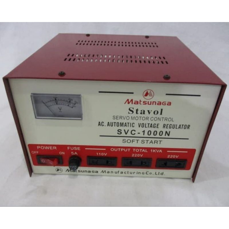 Jual Stabilizer MATSUNAGA Stavol 1000 watt Servo Motor/Soft Start/Regulator | Shopee Indonesia