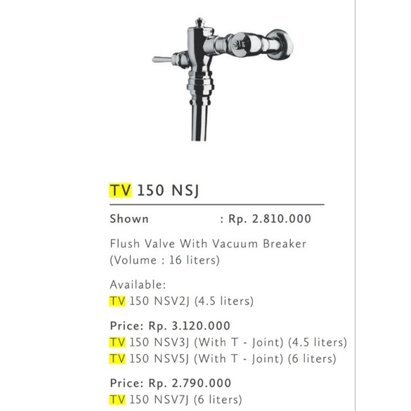 Jual Push Kran Toto / Push Valve Closet Toto TV 150 NSV7 / Kran Kloset ...