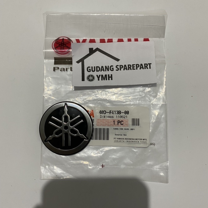 Jual Emblem Logo Bulat Garpu Tala Tuning Fork Yamaha silver 45mm Sayap ...