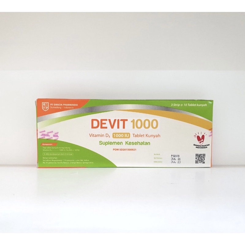 Jual DEVIT 1000/VITAMIN D/TABLET KUNYAH | Shopee Indonesia