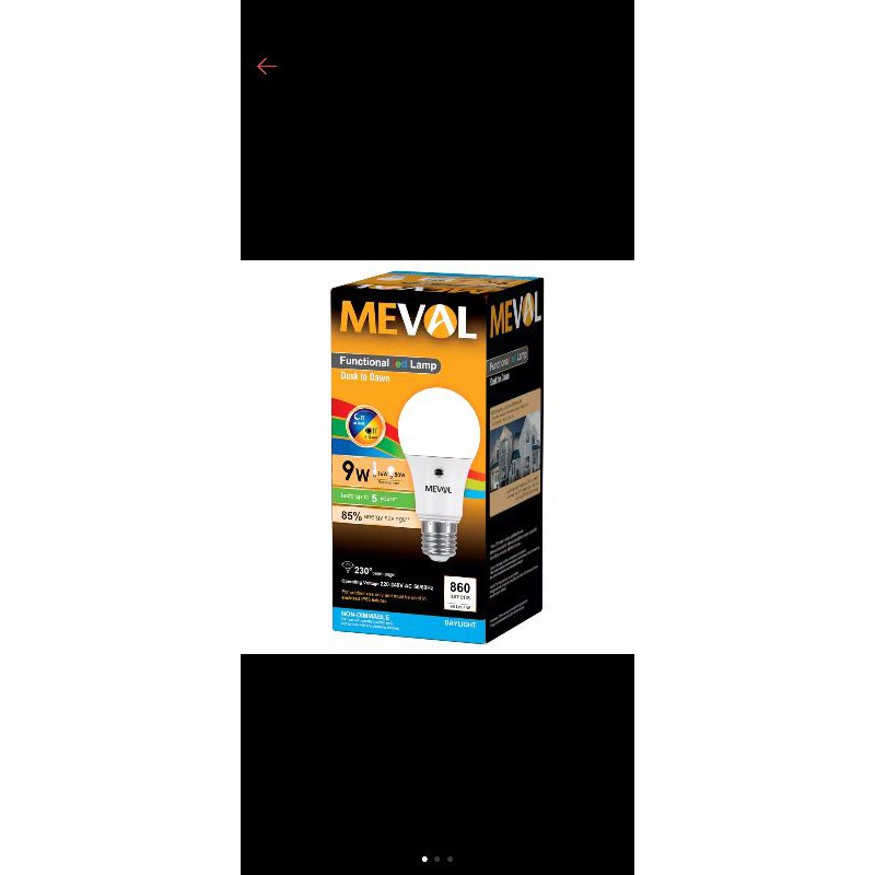Jual Bola Lampu / Lampu LED Photo Sensor 9W Putih MEVAL | Shopee Indonesia