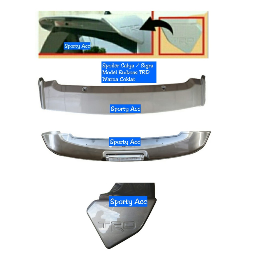 Jual Spoiler Sayap Mobil Calya Sigra Model Embos TRD +Lampu | Shopee ...