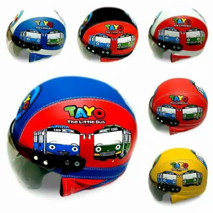 Jual Helm motor anak karakter bus tayo pelindung kepala bayi balita ...