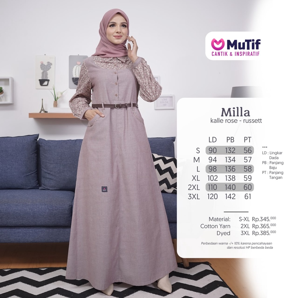 Jual GAMIS MILLA By MUTIF | Shopee Indonesia