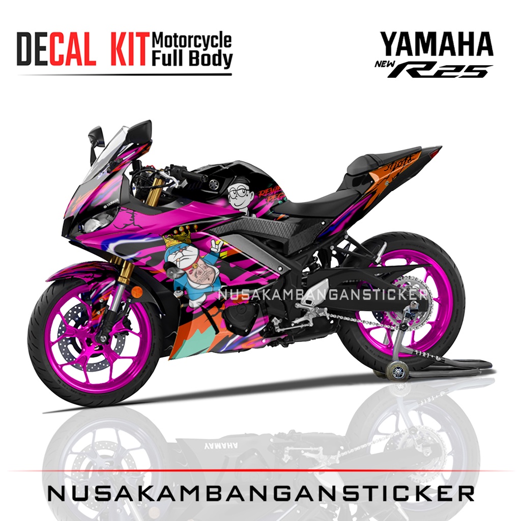 Jual Stiker R25 New GRAFIS LIVERY DORAEMON KHAMR R25 PINK 01 | Shopee ...