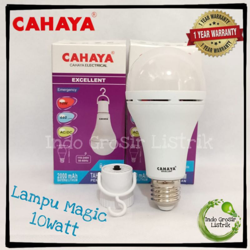 Jual Lampu LED 10watt Cahaya Lampu Emergency 10w Bohlam Magic Putih ...
