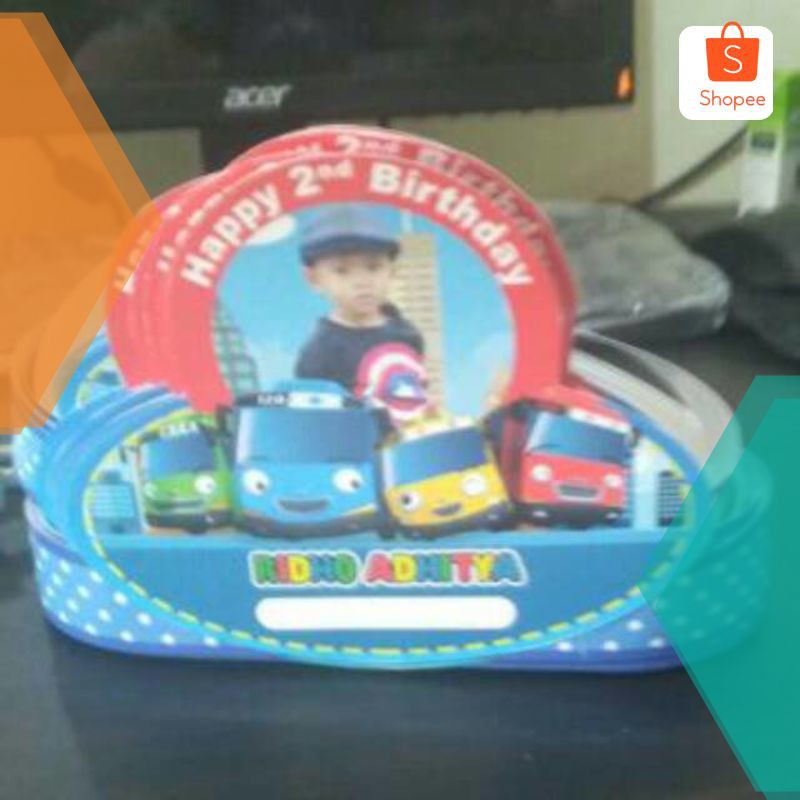 Jual PERLENGKAPAN PESTA ULANG TAHUN ANAK TOPI ULTAH BISA CUSTOM NAMA ...