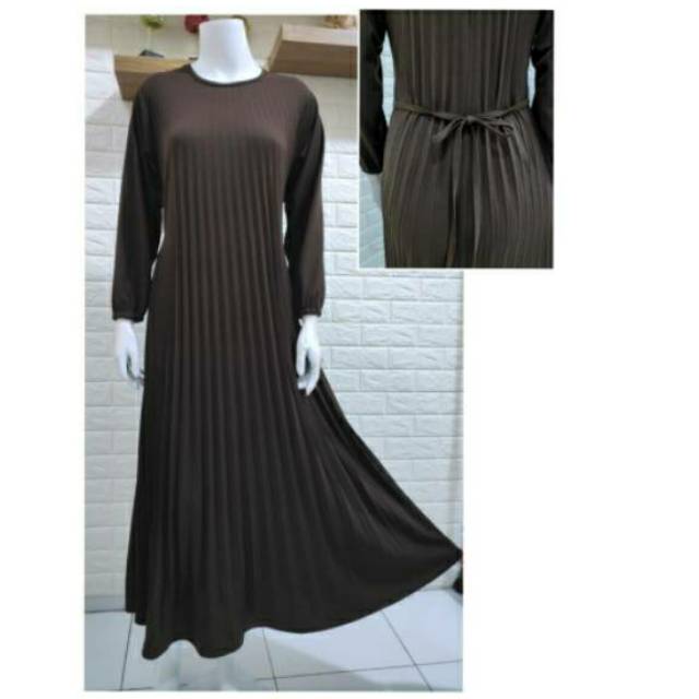 Jual MOMOGI - GAMIS PLISKET MAYUNG VOXY TALI PINGGANG (FIT TO XXL-WUDHU ...
