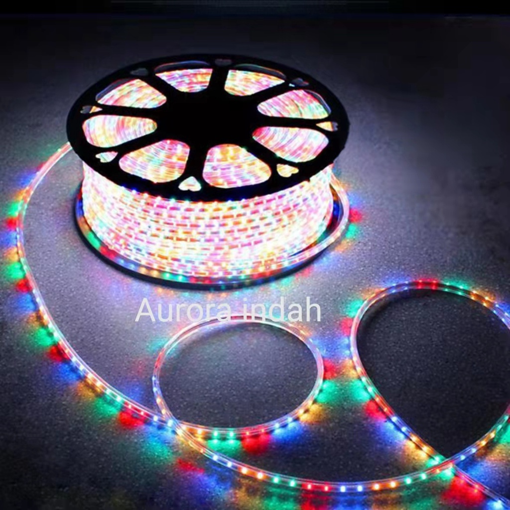 Jual LAMPU LED STRIP ROPE LED 3528 220v(1m~100m) RGB IP66 METERAN 6 ...