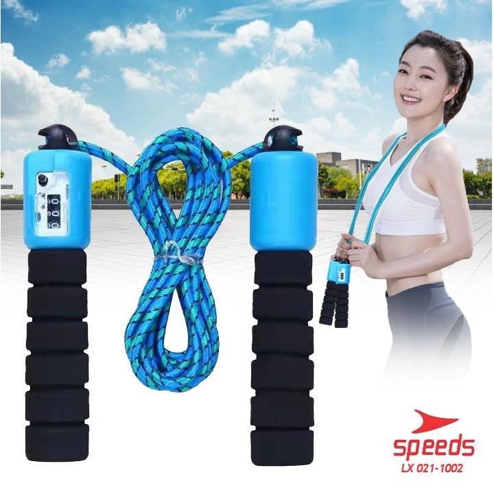 Jual Skipping Rope Merk SPEEDS 1002 biru Lompat Tali Dengan Penghitung ...