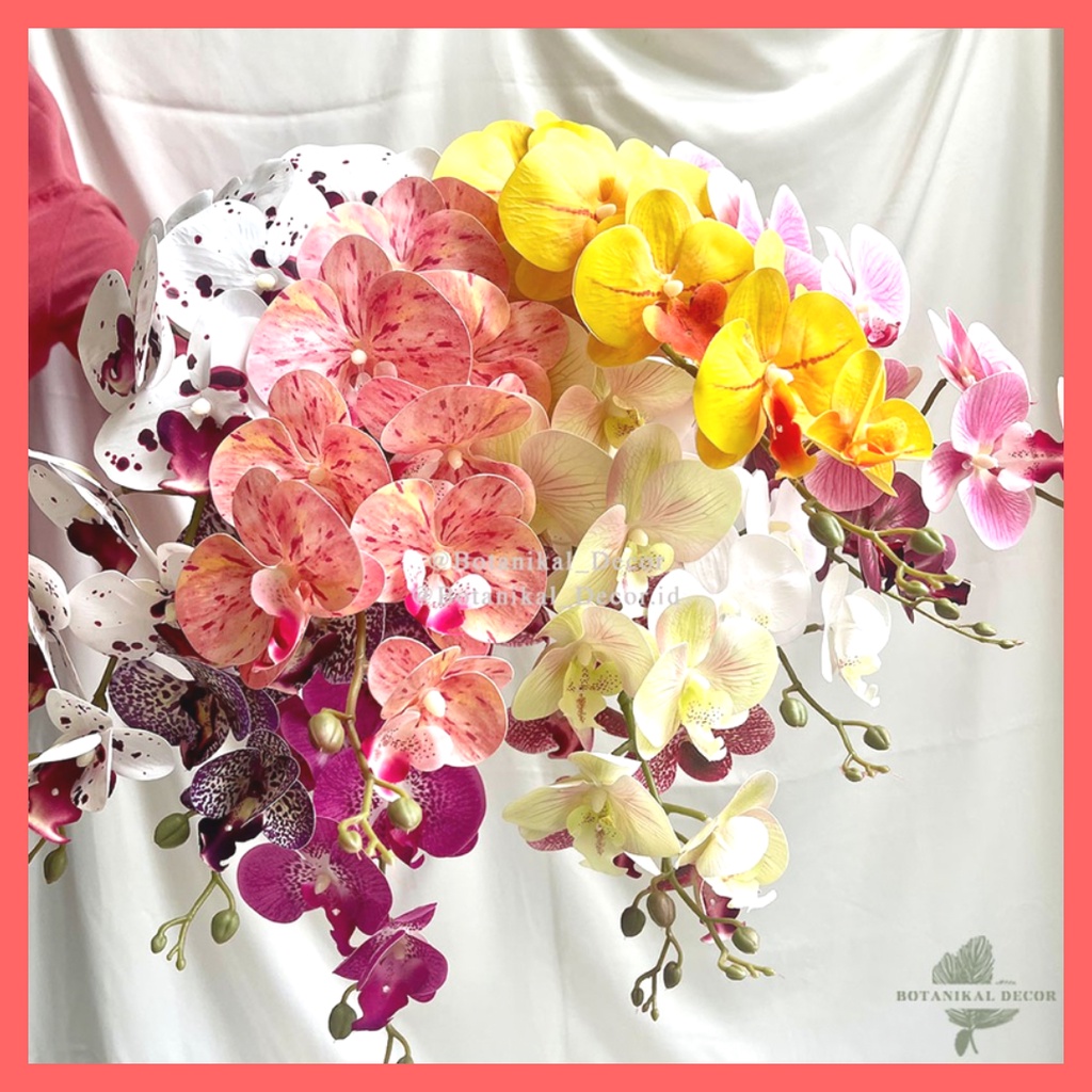 Jual [SILK CLOTH] Bunga Anggrek Premium Orchid Flower Real Touch Hiasan ...