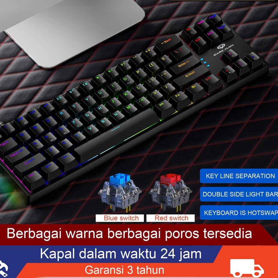 Jual Pasti Bisaa--DARK ALIEN K710 keyboard mechanical gaming rgb wired ...
