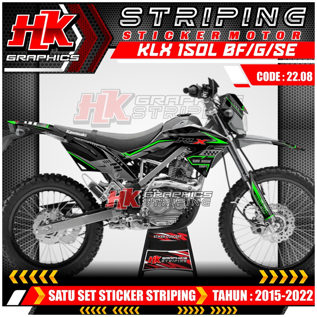 Jual Stiker Striping KLX BF G SE 150 Tahun 2015 Sampai 2022 Bahan ...