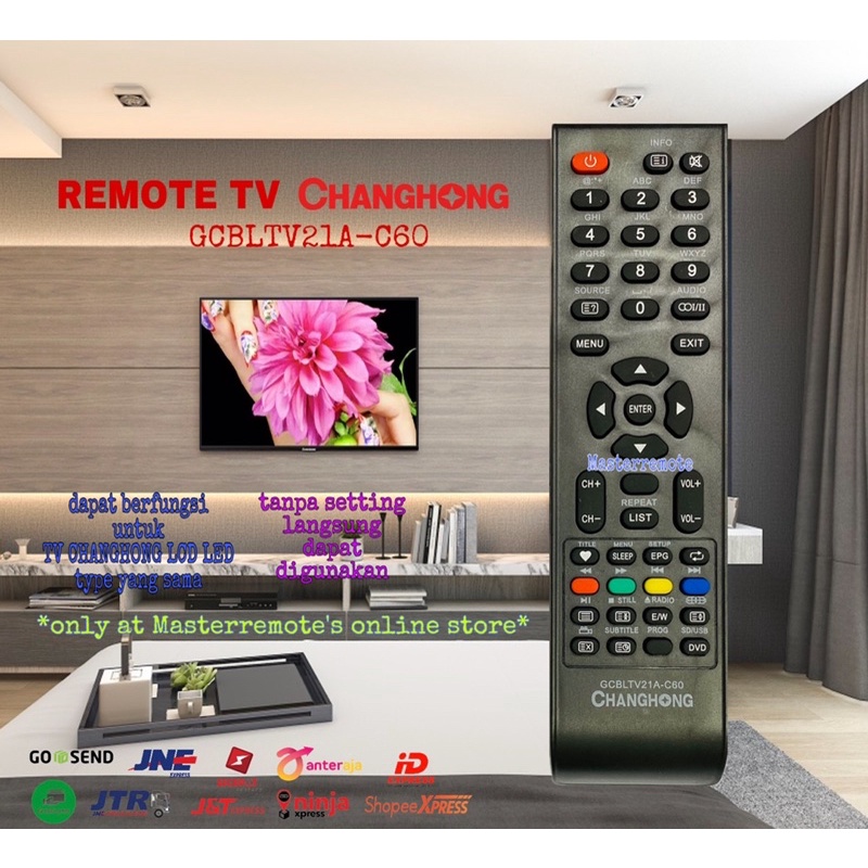 Jual REMOT REMOTE TV CHANGHONG LCD LED GCBLTV21A-C60 | Shopee Indonesia