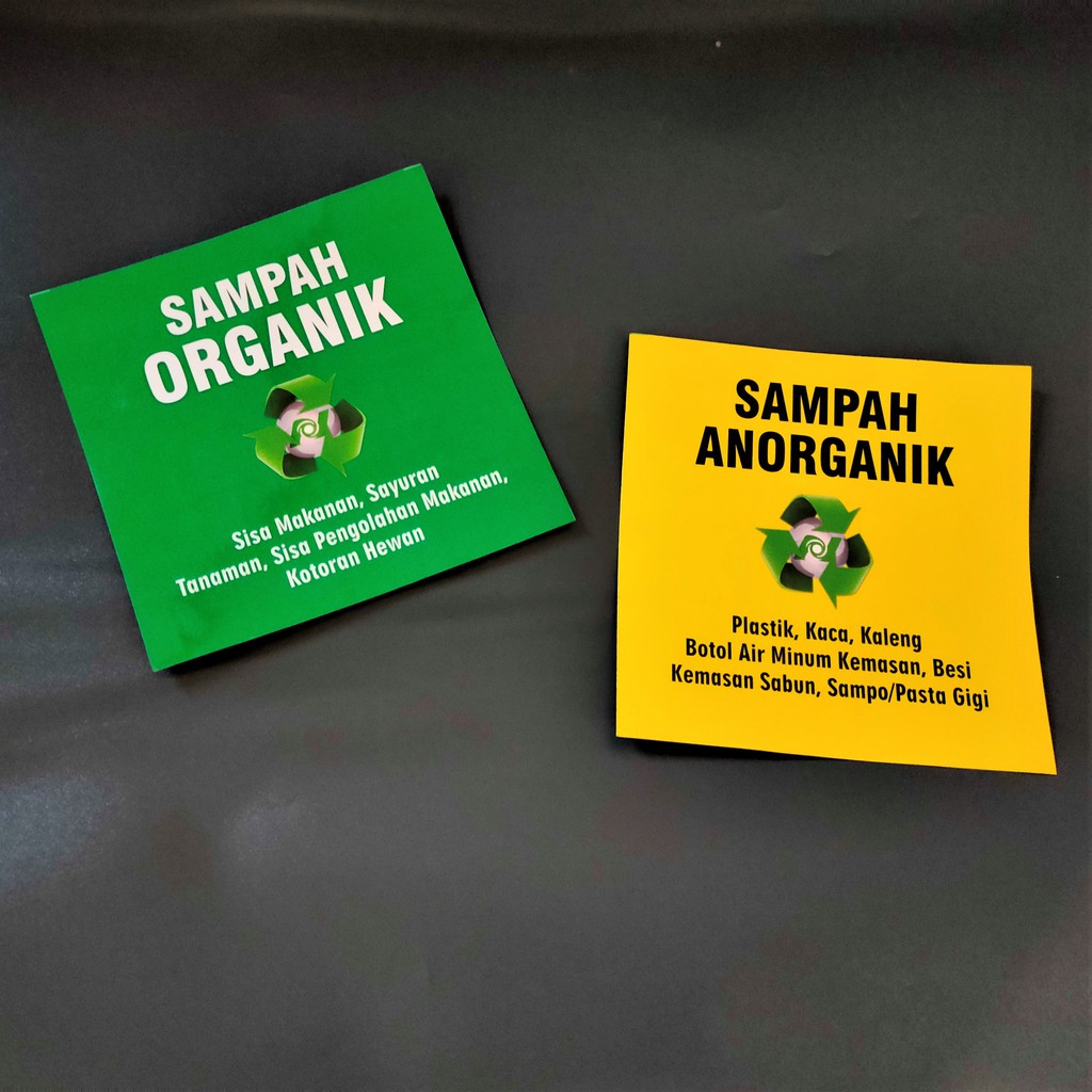 Jual Stiker Sampah Organik/Anorganik | Stiker Petunjuk Pengolahan ...