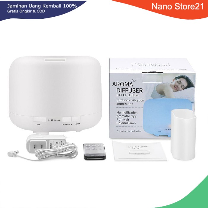Jual [800 Gram] Ultrasonic Aroma Diffuser Humidifier 02 Colorful Led