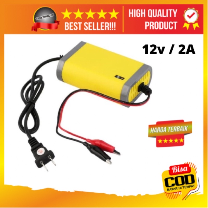 Jual Alat Cas Aki Motor / Charger Aki Mobil Portable 2A 12 Volt ...