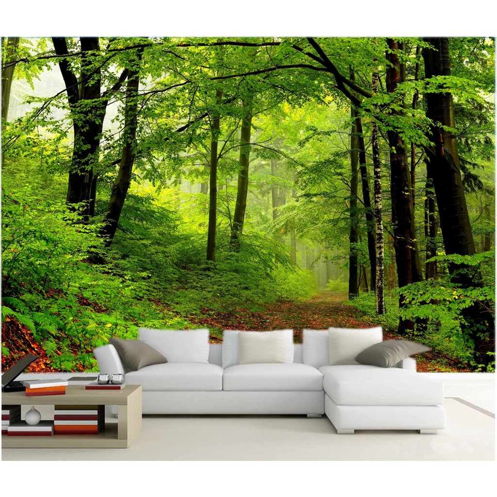 Jual Wallpaper custom 3d - tema pemandangan hutan B | Shopee Indonesia