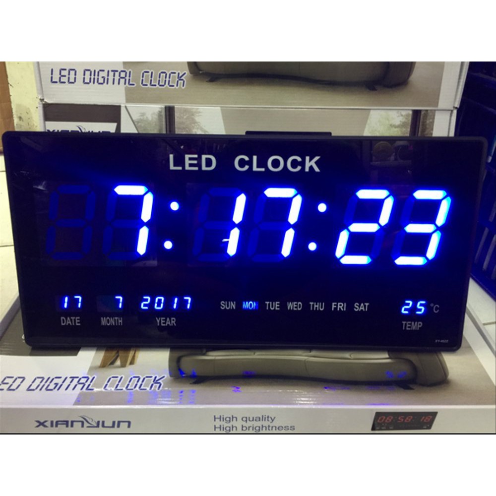 Jual NEW PROMO Jam Dinding Digital LED Besar / Jam Meja Digital Alarm ...