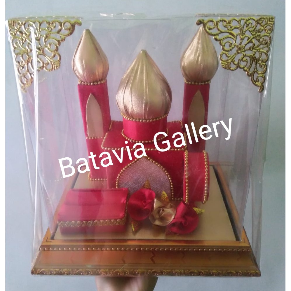 Jual Kotak Box Tempat Mahar Perhiasan Bentuk Masjid / Mahar Seserahan ...