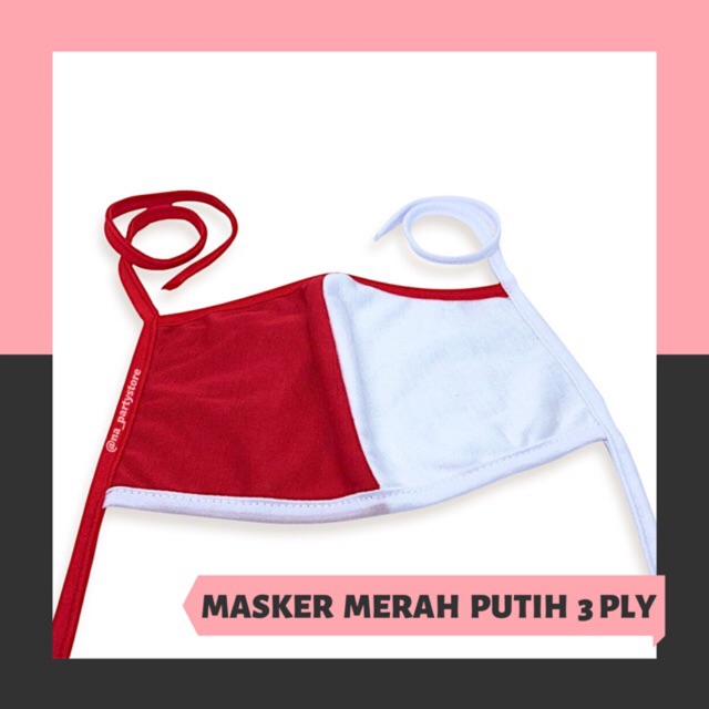 Jual MASKER KAIN MERAH PUTIH // MASKER MERAH PUTIH // MASKER INDONESIA ...