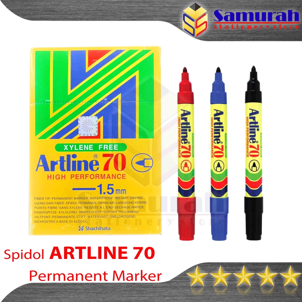 Jual Spidol Permanent Marker Artline EK 70 Mata Spidol 1.5 mm / Spidol ...