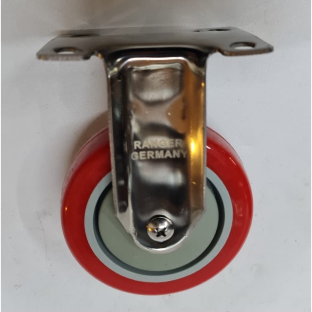 Jual Roda Troli / Troly / Trolly PU 4" Inch Mati Fixed Stainless Ranger ...