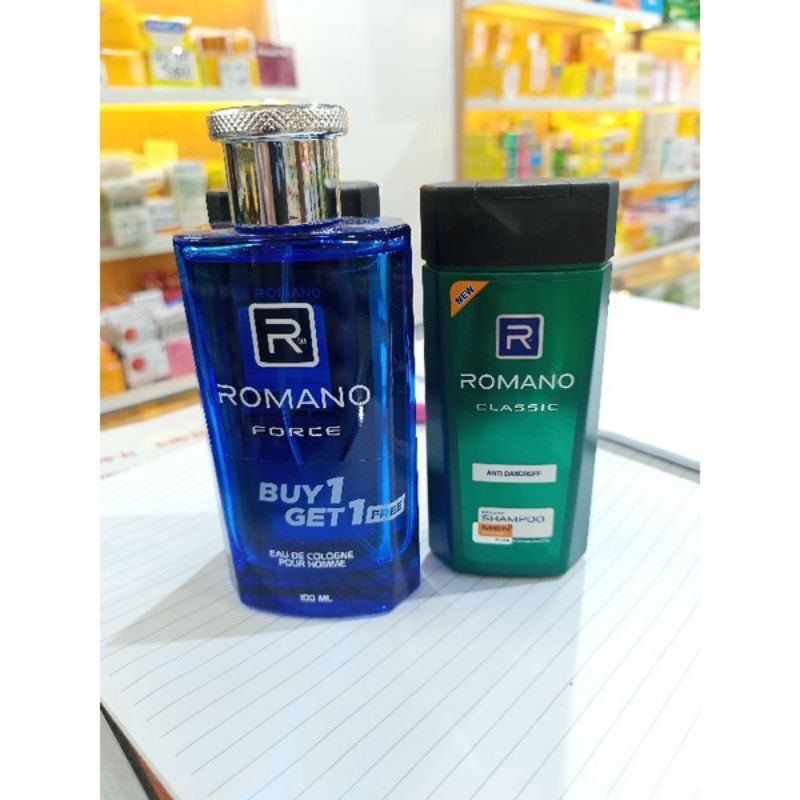 Jual romano parfum edc force 100 beli 1 gratis 1 shampo | Shopee Indonesia