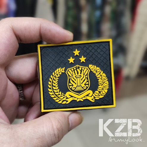Jual Patch Rubber Velcro-Emblem Karet Logo Polisi Style 2 | Shopee ...