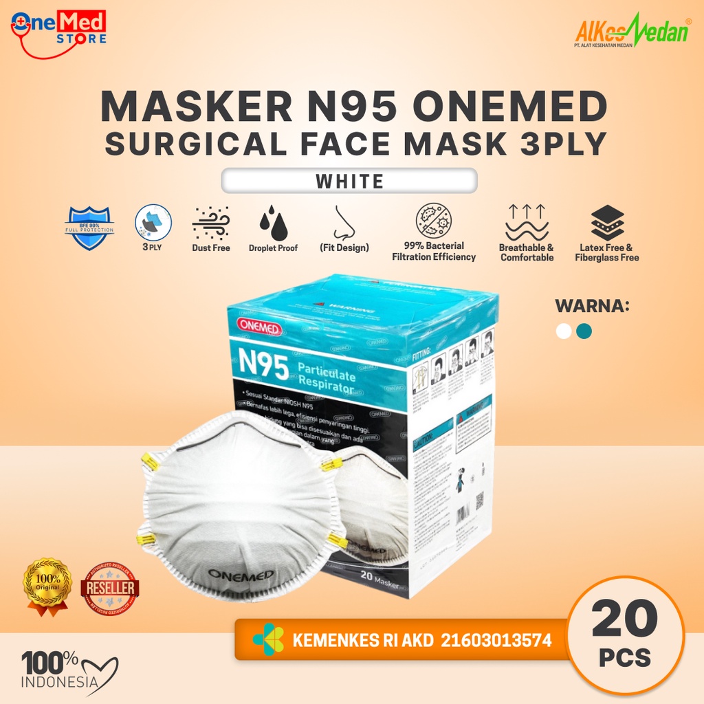 Jual MASKER N95 ONEMED PARTICULATE RESPIRATOR ORIGINAL | Shopee Indonesia