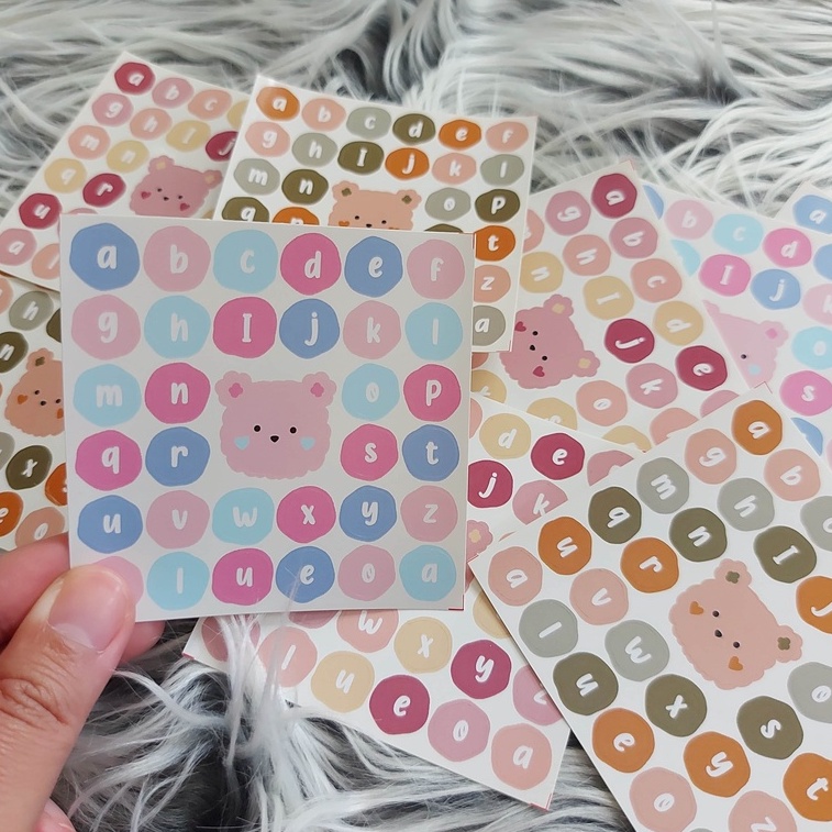 Jual jollygoodies | Sticker Alphabet Bear - Sticker Huruf DIY | Shopee ...