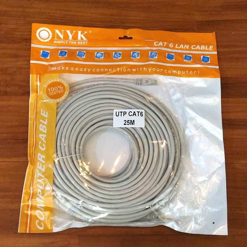 Jual CAT6 25M UTP Cable Networking Straight-Through Kabel LAN Cat 6 | Shopee Indonesia