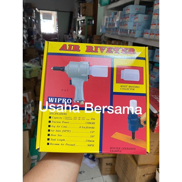 Jual Mesin Rivet Angin / Air Riveter / Tang Rifet WIPRO AR05 | Shopee ...