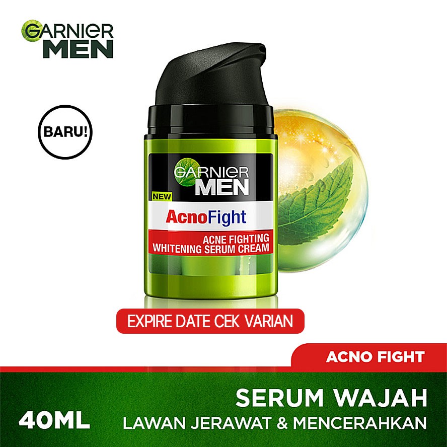 Jual Garnier Men Acno Fight Acne Fighting Brightening Serum Cream 40ml | Shopee Indonesia