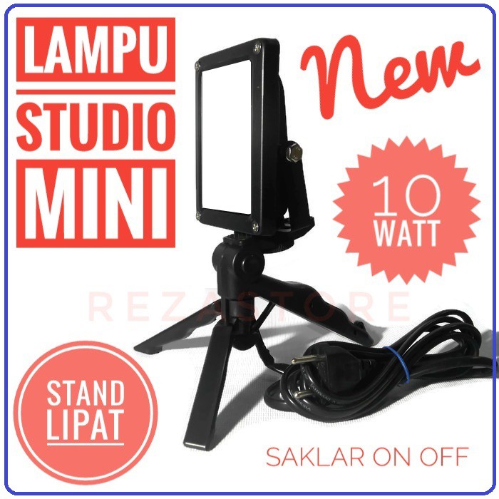 Jual Lampu Foto Studio Mini 10 Watt Murah Stand Lipat Lighting Foto ...