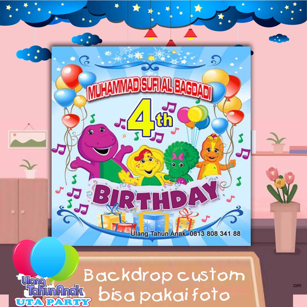 Jual Backdrop ulang tahun / backdrop custom / backdrop ulang tahun anak ...