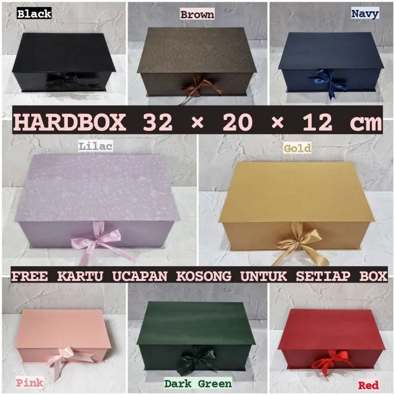 Jual HARDBOX 32x20x12 / GIFT BOX / KOTAK KADO / KOTAK SESERAHAN / BOX HAMPERS | Shopee Indonesia
