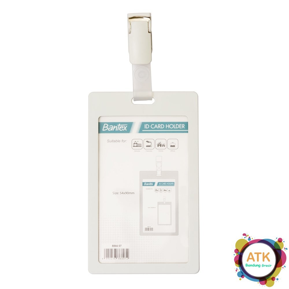Jual CARD HOLDER / Name Tag BANTEX 8866 ID 07 WHITE | Shopee Indonesia